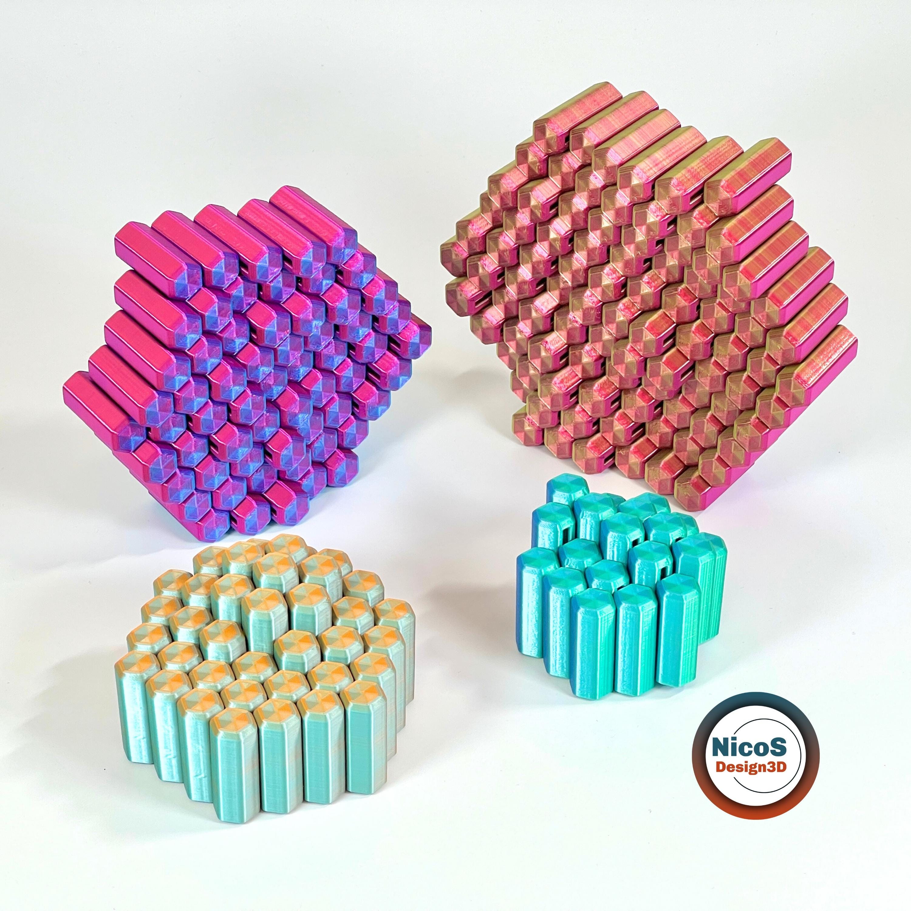 STL File - 3D Print Model | Hexagon Wobble Fidget, Print-in-place ...
