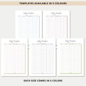 Sales Tracker Printable & Fillable, Small Business Sales Template ...