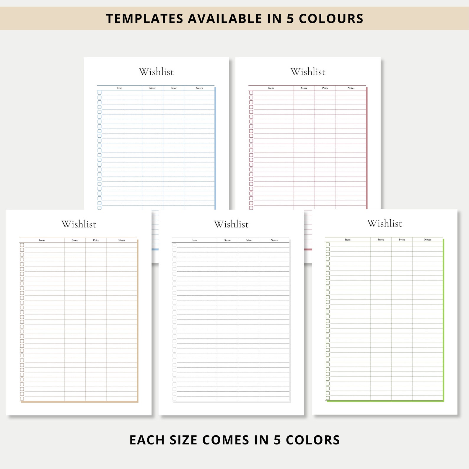 Wishlist Printable & Fillable, Wishlist Template, Gift Wishlist Planner ...