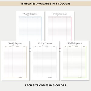 Weekly Expense Tracker Printable & Fillable, Expense Sheet Tracker ...