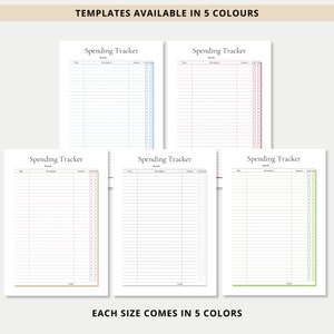 Spending Tracker Printable & Fillable, Digital Spending Tracker ...