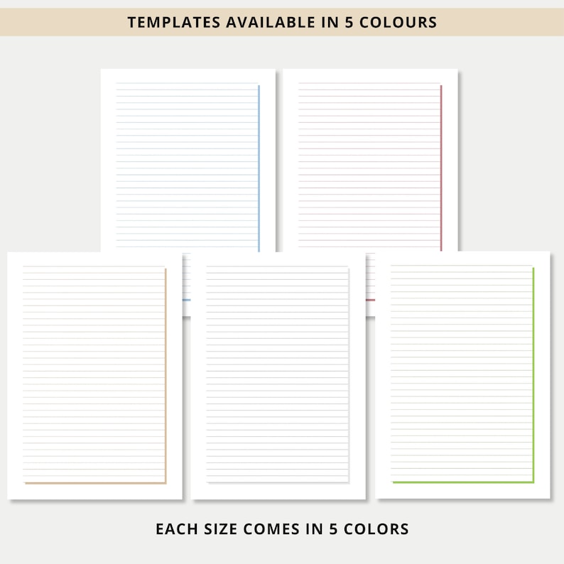 Lined Notes Page Printable, Dated Note Taking, Lined Pages Template ...