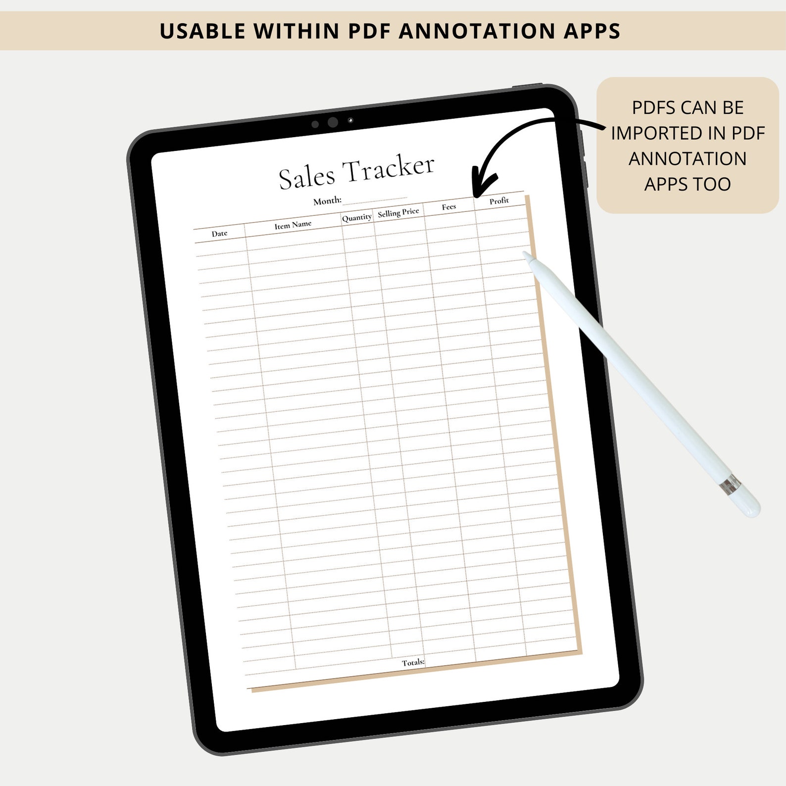 Sales Tracker Printable & Fillable, Small Business Sales Template ...