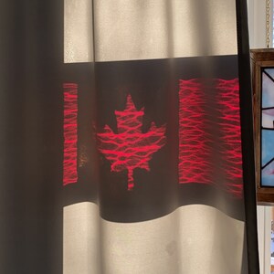 Stained Glass Canada Flag - Etsy