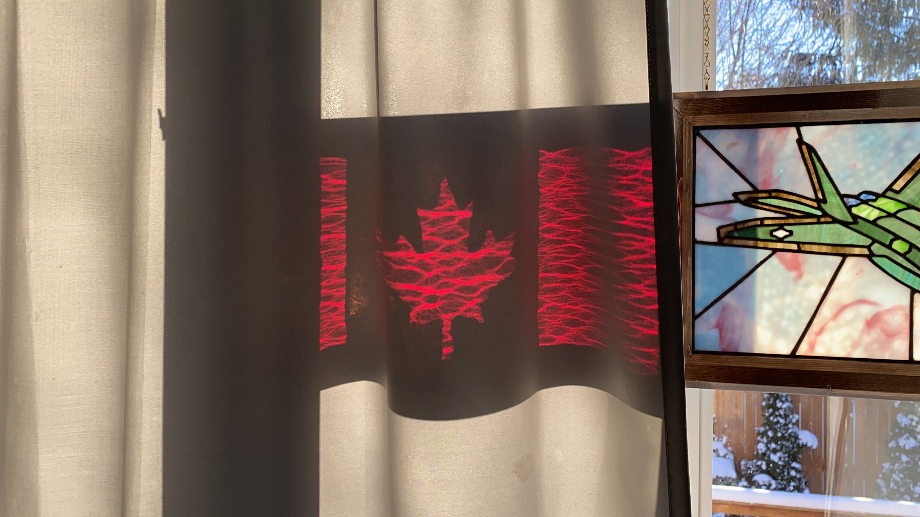 Stained Glass Canada Flag - Etsy
