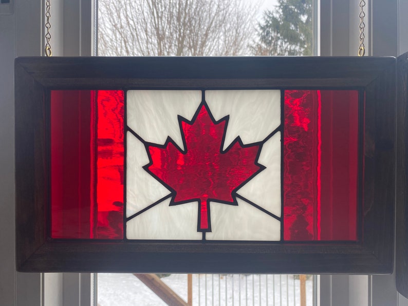 Stained Glass Canada Flag - Etsy