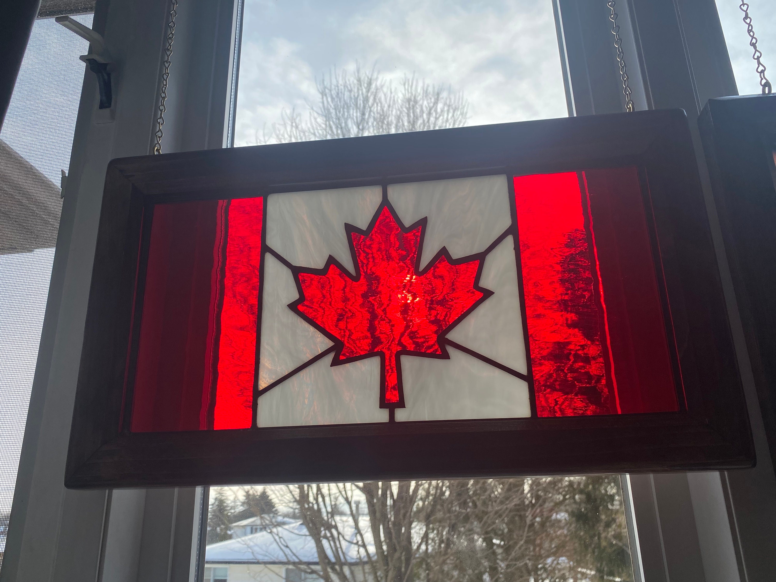 Stained Glass Canada Flag - Etsy Canada