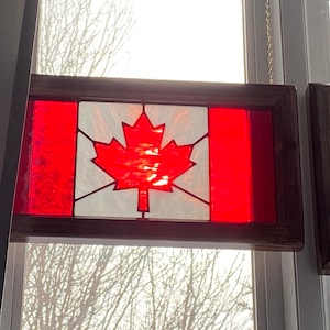 Stained Glass Canada Flag - Etsy