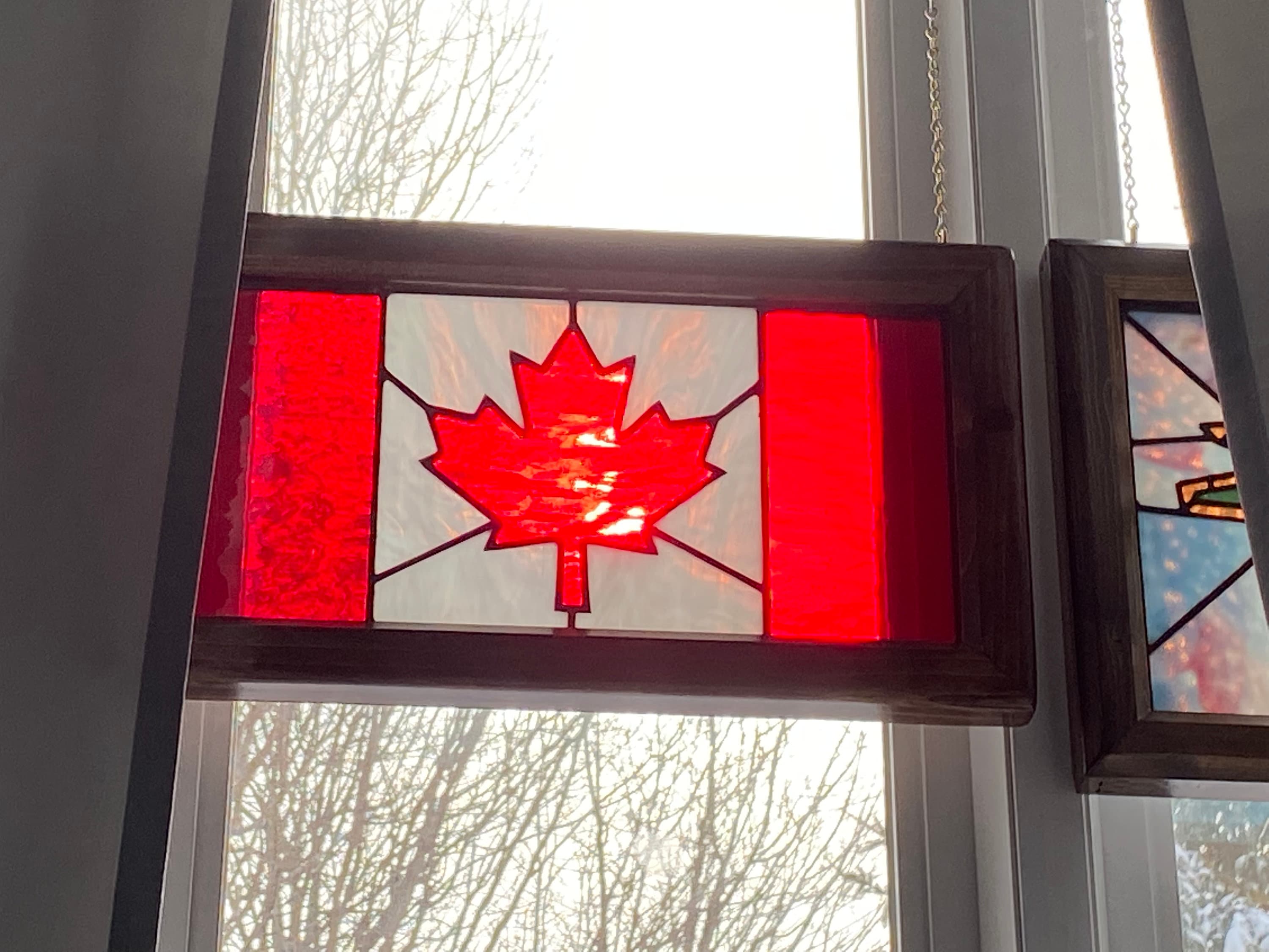 Stained Glass Canada Flag - Etsy