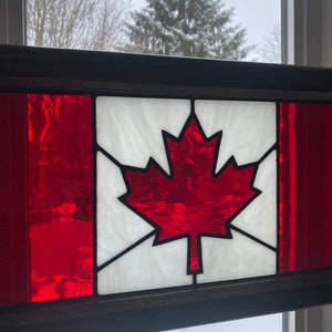 Stained Glass Canada Flag - Etsy