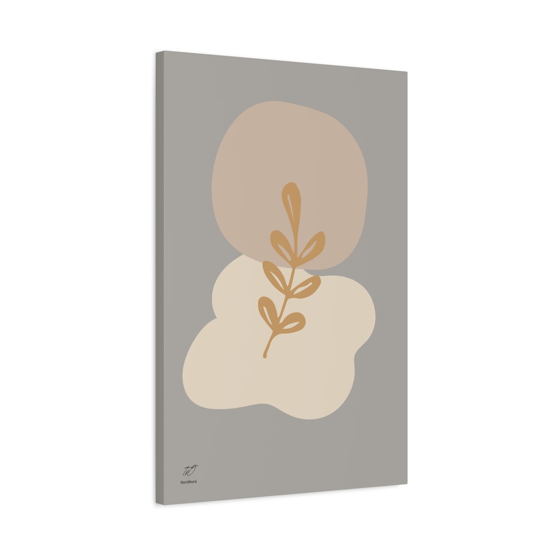 Abstract Minimalist Plant Illustration Canvas, Scandi Wall Art, Scandi ...