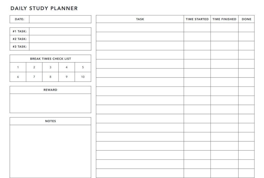 Study Trackers and Planner (+20 Pages) - Etsy