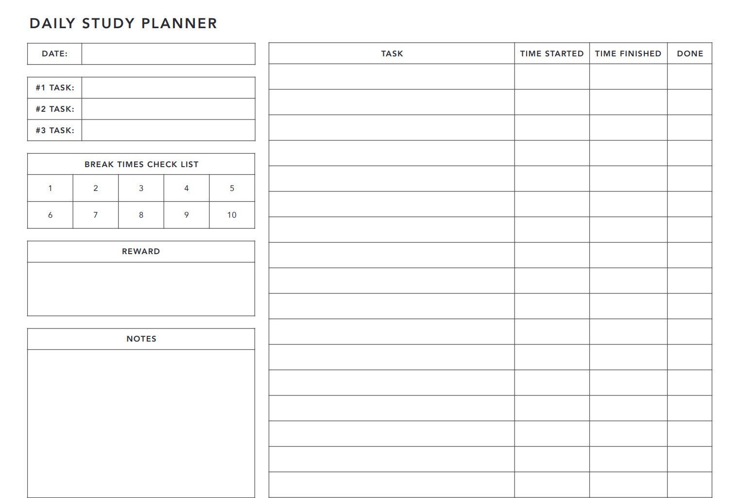Study Trackers and Planner (+20 Pages) - Etsy