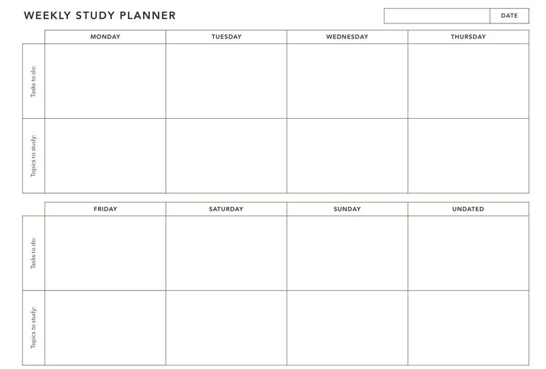 Study Trackers and Planner (+20 Pages) - Etsy