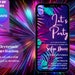 Editable Neon Tropical Birthday Invitation Template | Tropical Neon ...