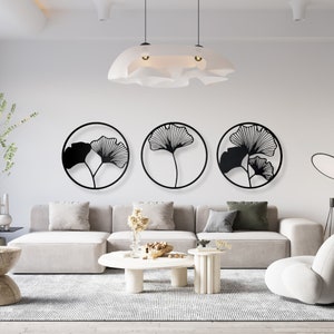 Ginkgo Leaves Wall Decoration, Wall Decoration for Living Room and ...