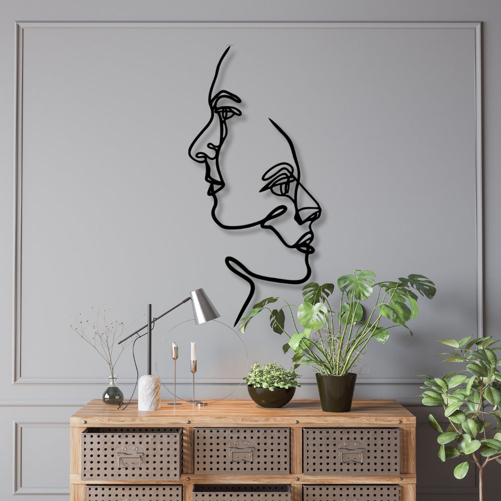 Line Art Faces Wall Decoration Wall Decoration Living Room Decoration ...