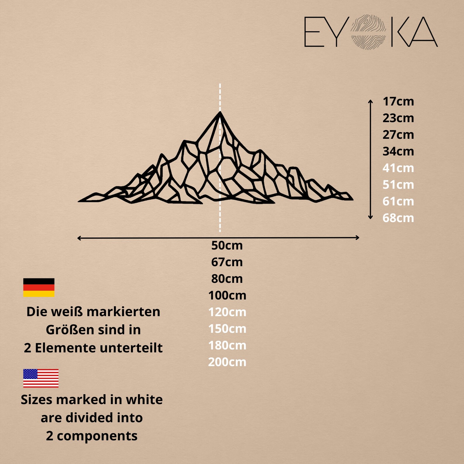 Wanddekoration Berge Dekoration Für Wohnzimmer Schlafzimmer Küche ...