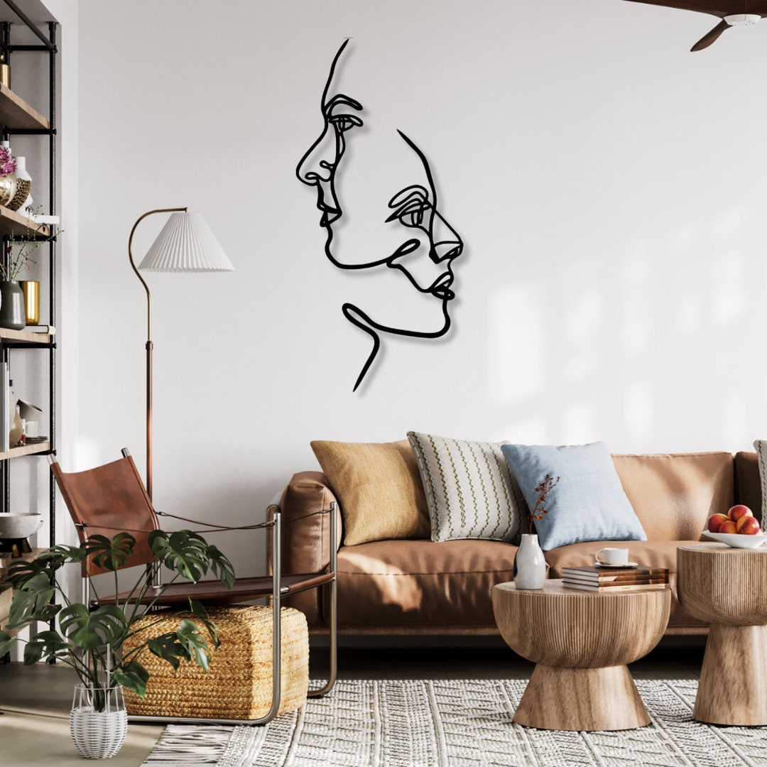 Line Art Faces Wall Decoration Wall Decoration Living Room Decoration ...