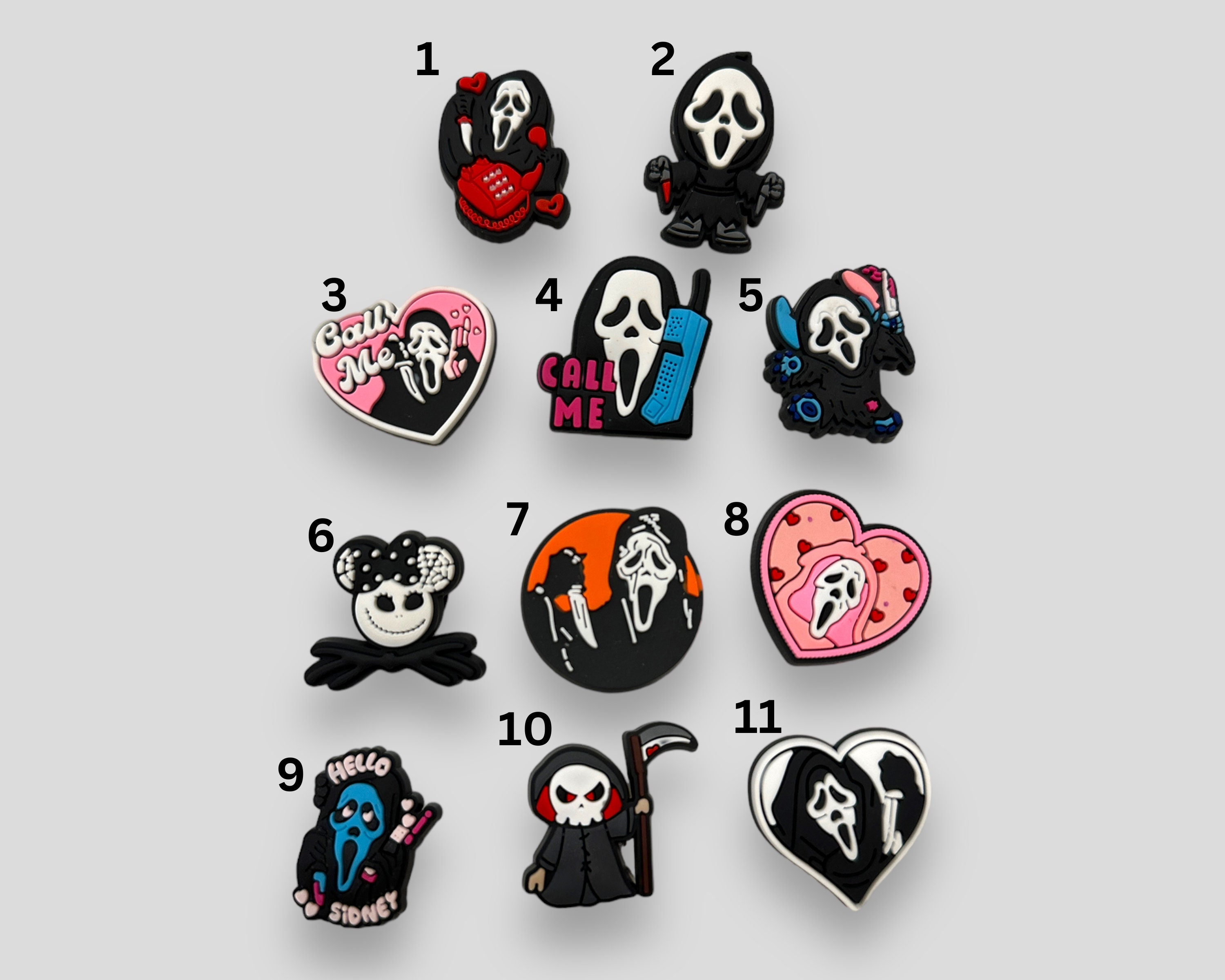 Scary Movie Croc Charms, Halloween Croc Charms, Halloween Jibbitz ...