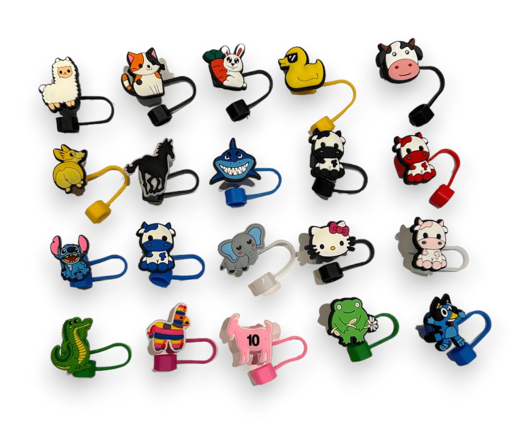 Animals Stanley Straw Topper, Cute Animals Straw Cover, Stanley Cup ...