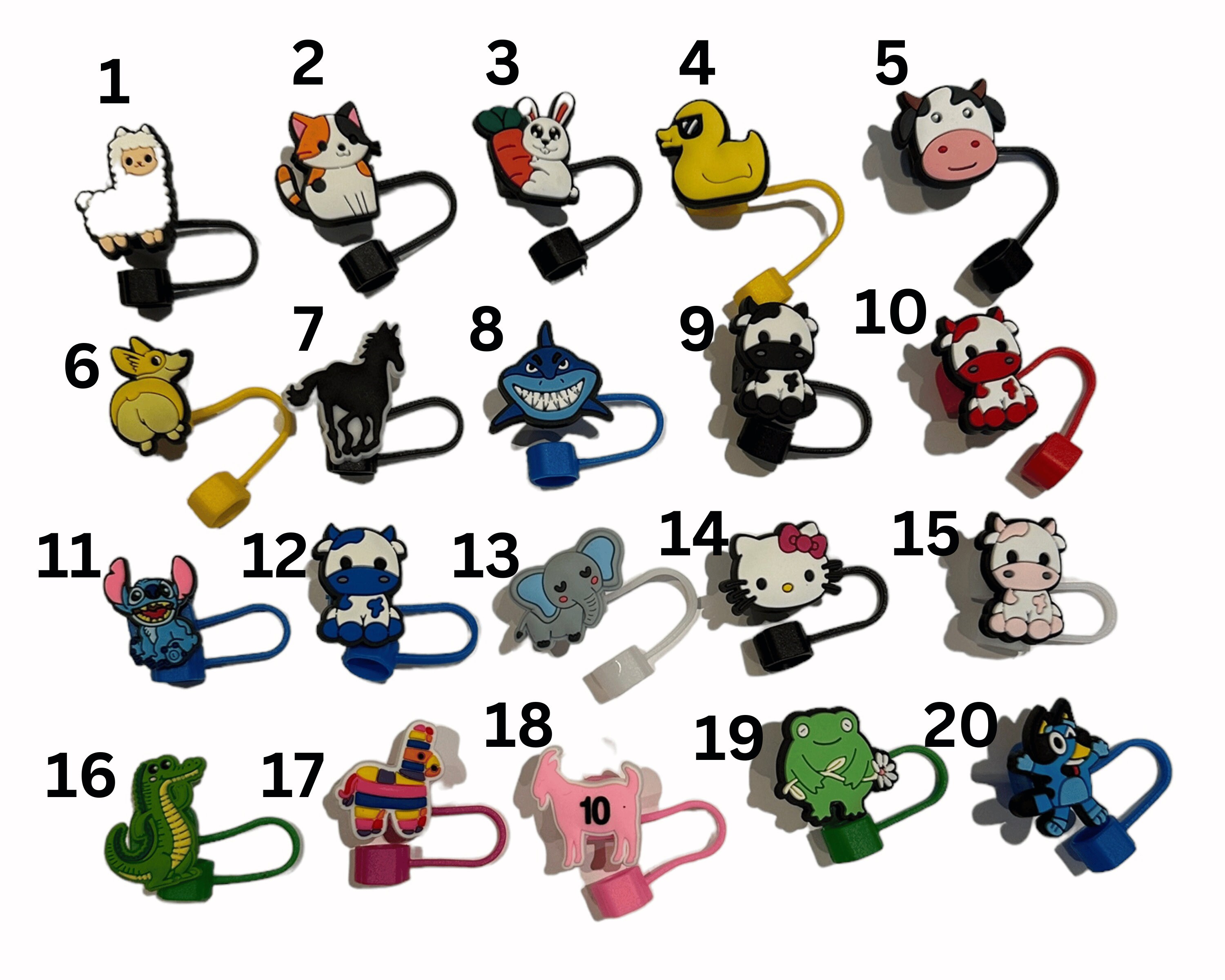 Animals Stanley Straw Topper, Cute Animals Straw Cover, Stanley Cup ...