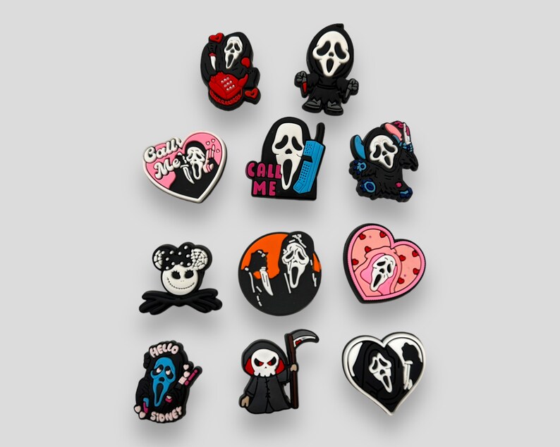 Scary Movie Croc Charms, Halloween Croc Charms, Halloween Jibbitz ...