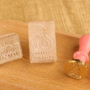 Custom Acrylic Stamp for Pottery, Stamp for Ceramic, Clay Signature ...