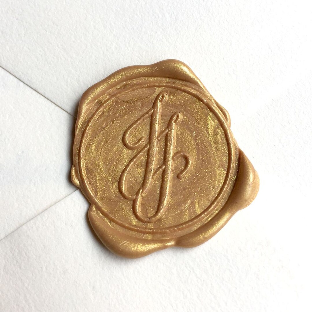 Custom Logo Wax Seal Stamp Kit for Wedding Invitation , Custom Letter ...