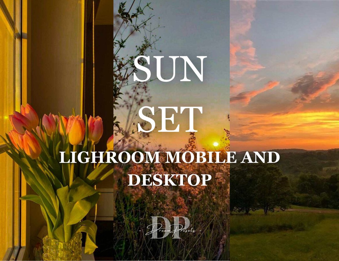 12 SUN SET Lightroom Presets , Golden Hour Preset , Boho Preset , Warm ...