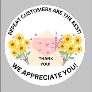 Repeat Customer We Appreciate You Thank You Stickers| Rounded ...