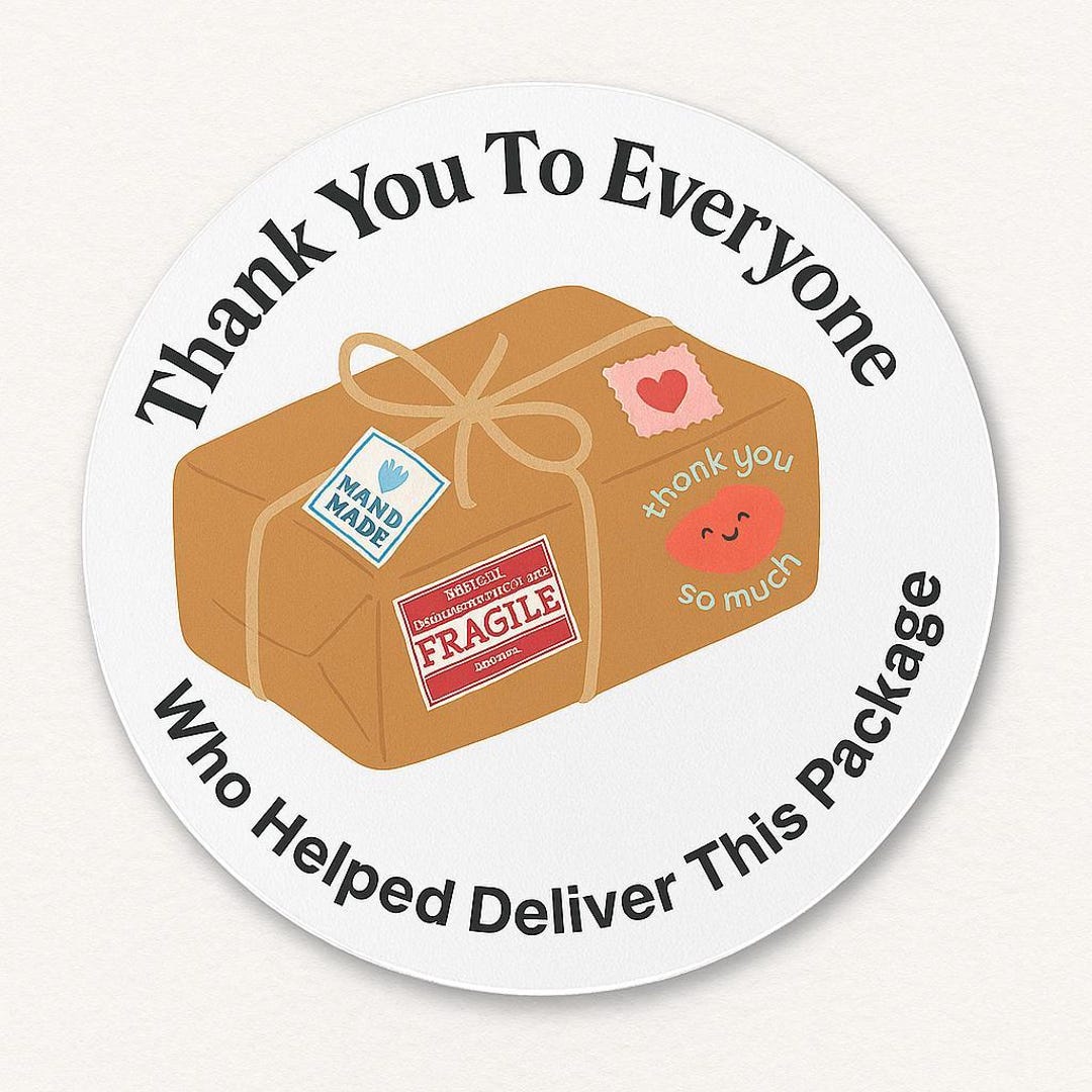 Mail Carrier Thank You Stickers | Water Resistant Vinyl - Etsy
