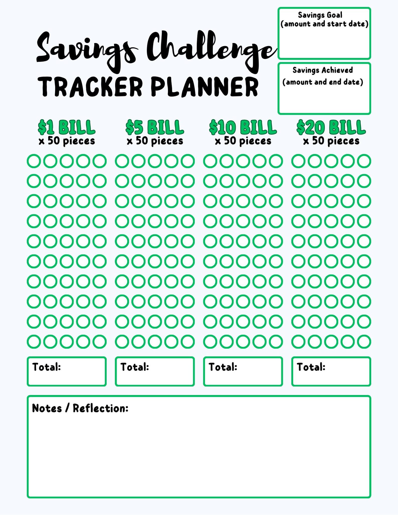 Savings Challenge Tracker: Milestone Tracker, Money Saving (digital ...