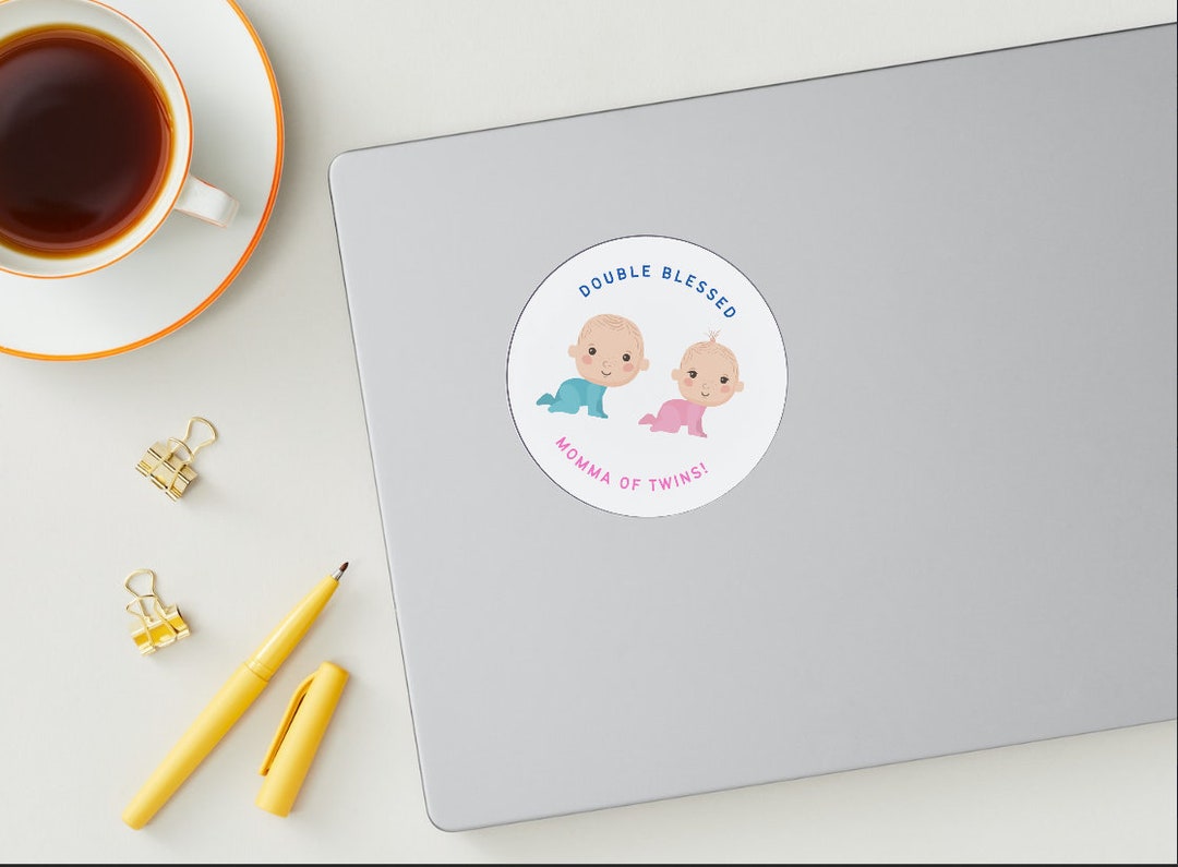 Baby Boy/girl/twins Baby Shower Stickers | 1.5" Round (2 Sheets/50 ...