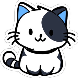 Cartoon Cat Animal Multicolored Sticker Assortment, Adorable Kitty 3 ...