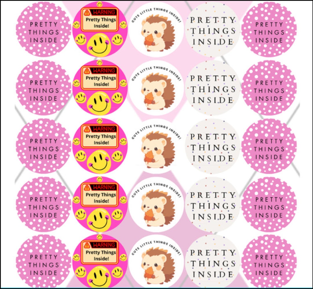 Packaging Stickers / Pretty Things Inside Stickers | Multiple Designs ...