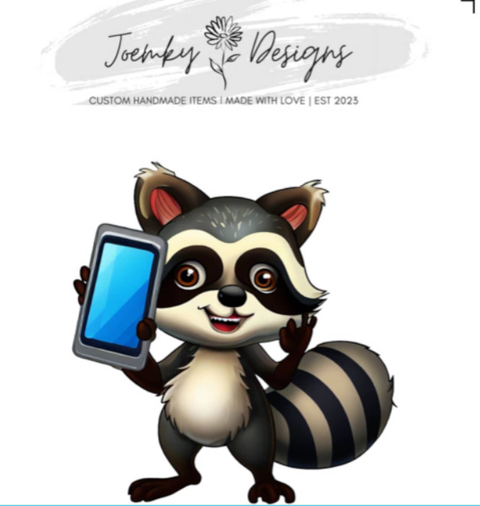 Cartoon Racoon | Forest Animal Sticker Sheet | 4 Designs 3"x3" Assorted ...