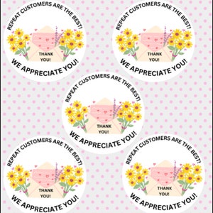 Repeat Customer We Appreciate You Thank You Stickers| Rounded ...