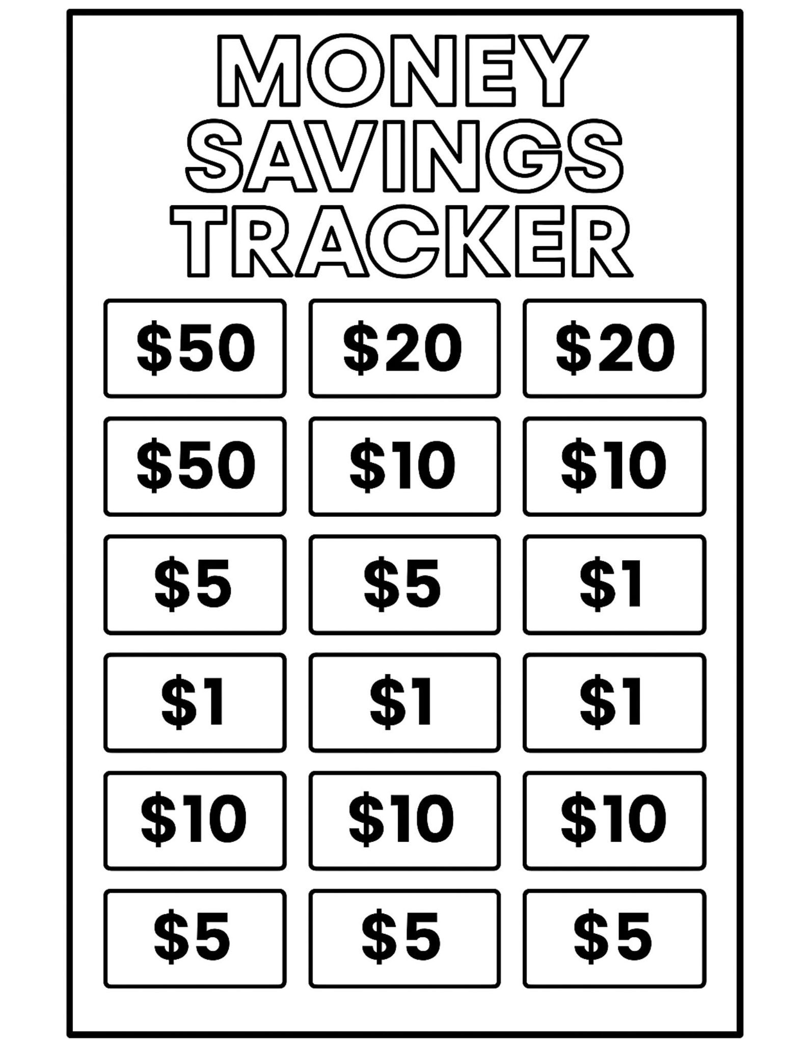 Kids Savings Tracker Coloring Page: Fun Money Milestones (digital ...