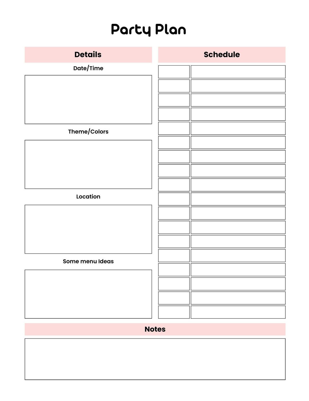 Event & Party Planner |54 Page Printable Party Organizer | Wedding ...