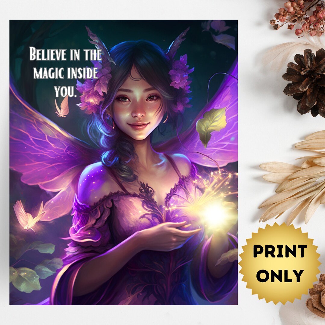 Believe in Magic Fairy Printable Wall Art, Fantasy Art, Fairy Art ...