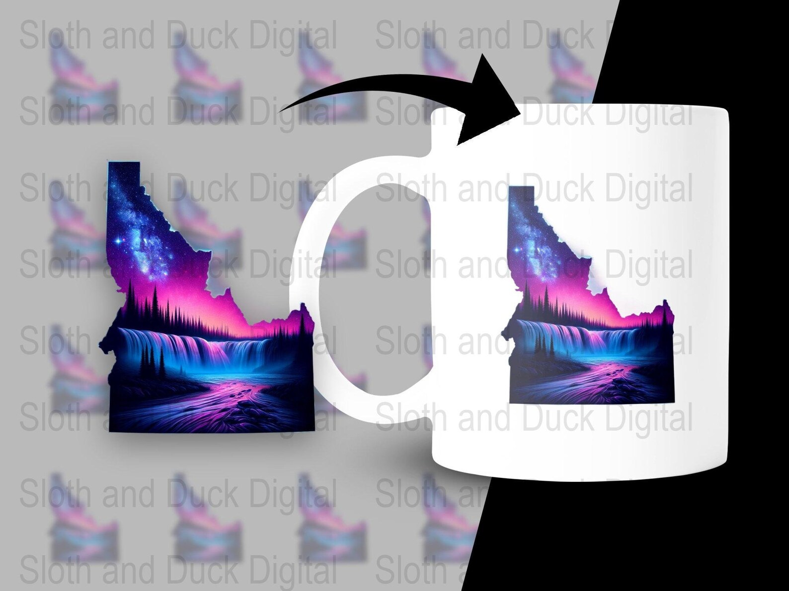 50 States Png Bundle, United States Landmarks, State Outline Png, State ...