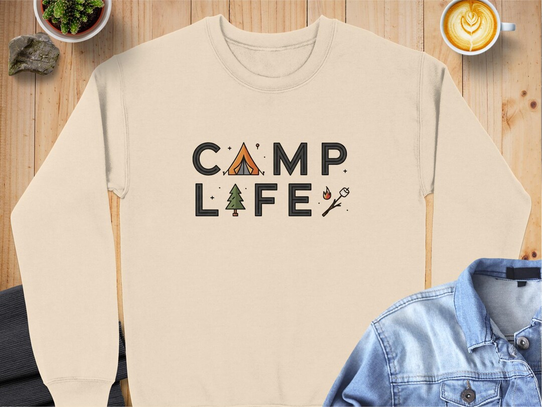 Camp Life T-shirt, Camping Adventure Outdoors Graphic Tshit, Hiking ...