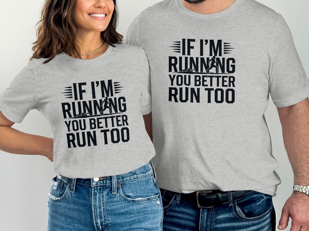 Funny Runner T-shirt: If I'm Running - Humorous Workout Tee - Etsy