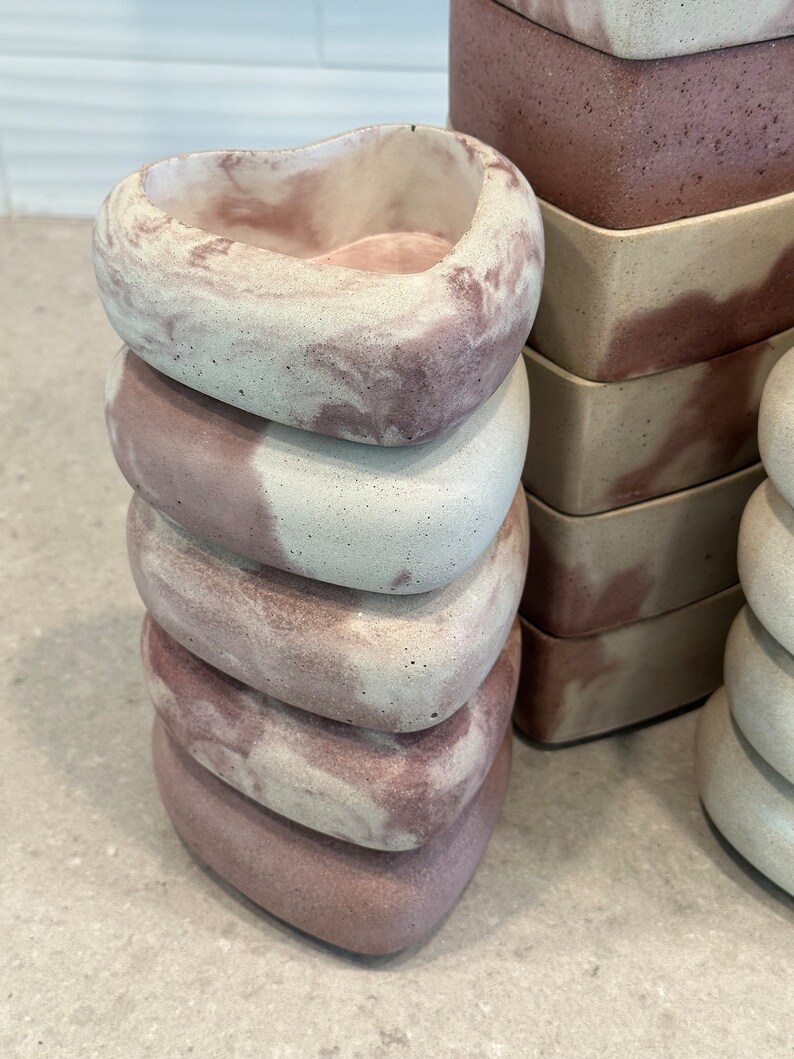 Concrete Open Heart Pot Pot Only - Etsy