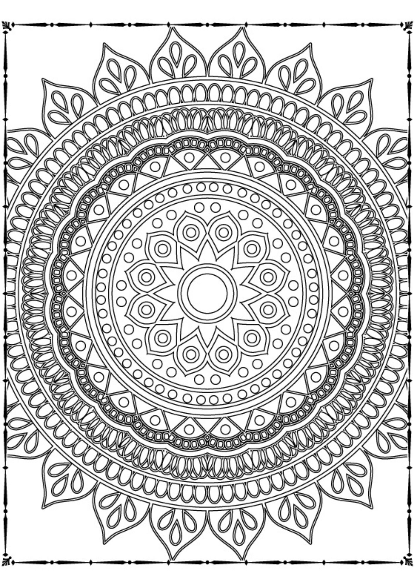 20 Printable Mandala Design to Colour In A4 Size Mandala - Etsy