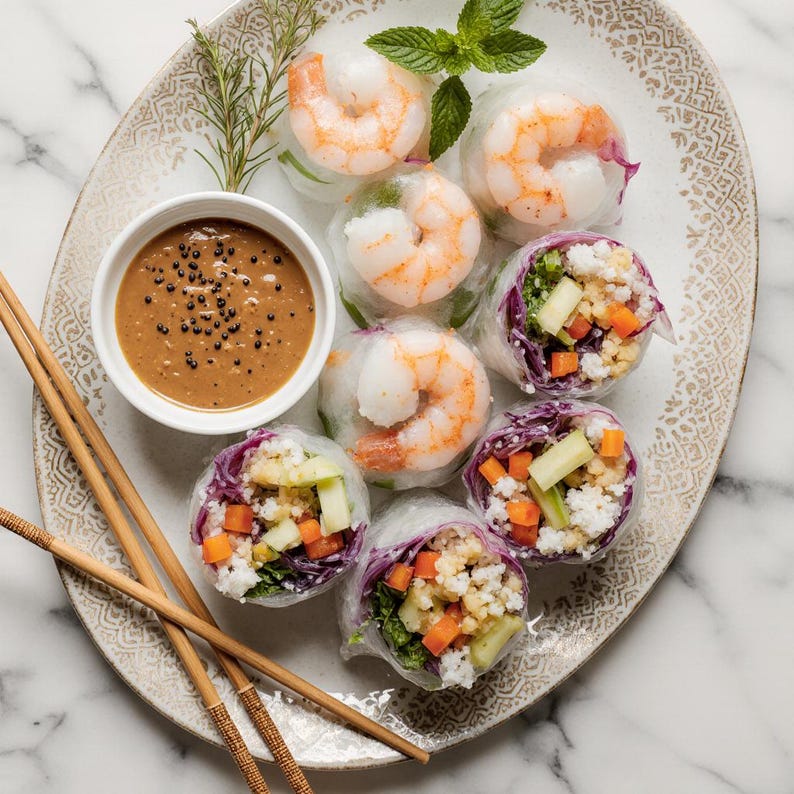 Shrimp Spring Rolls Recipe – Fresh & Easy Vietnamese Appetizer PDF - Etsy