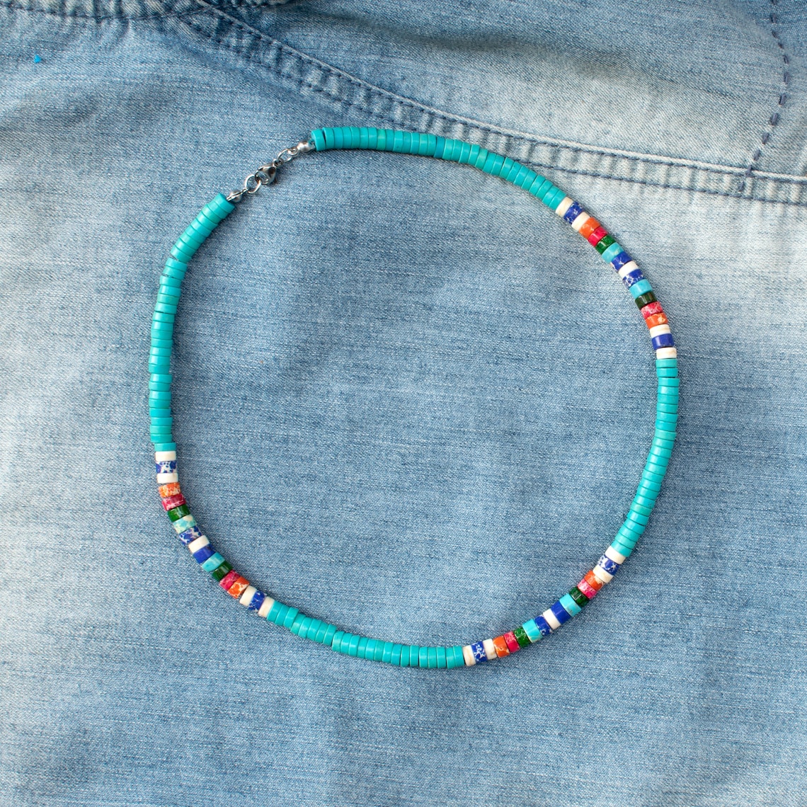 Native American Indian Necklace Turquoise Necklace for Men - Etsy