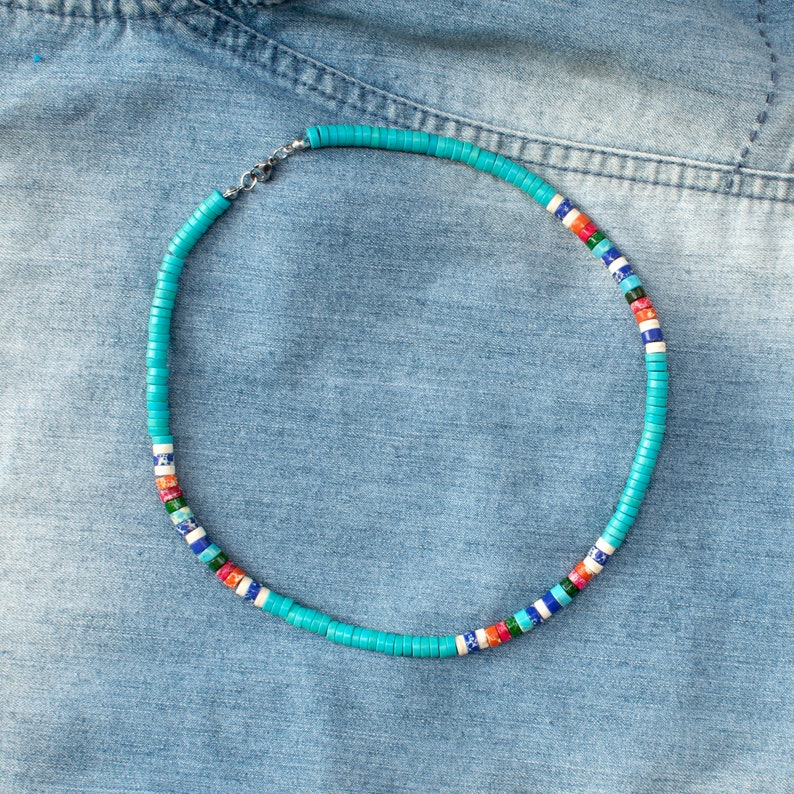 Native American Indian Necklace Turquoise Necklace for Men - Etsy
