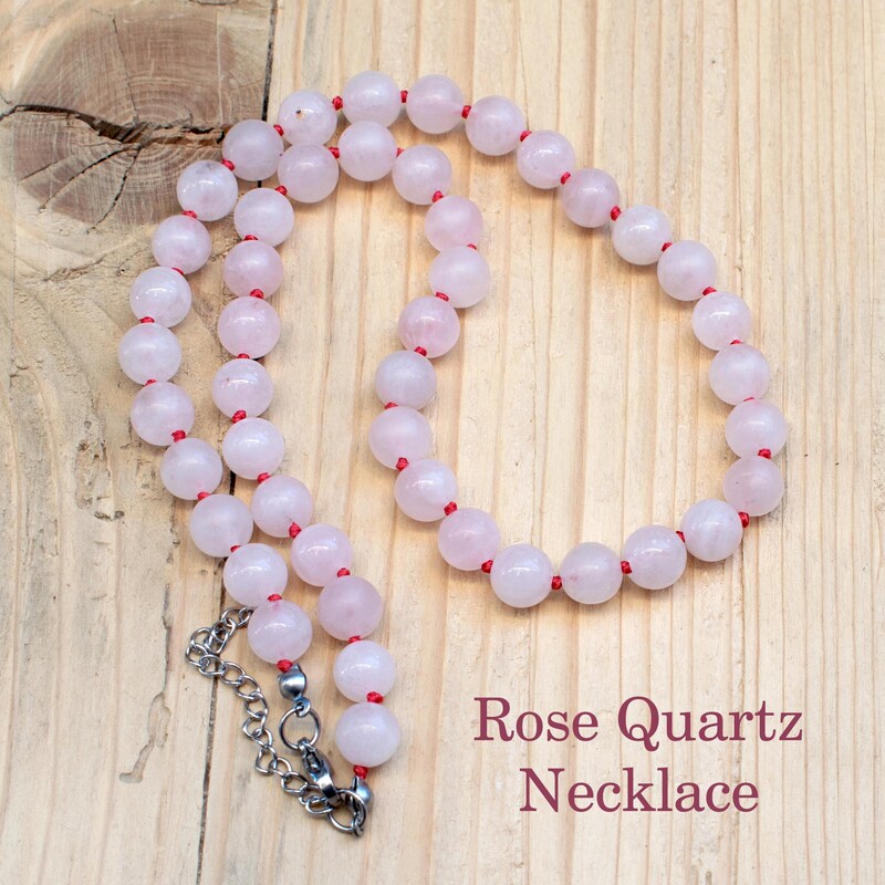 Rose Quartz Necklace - Etsy